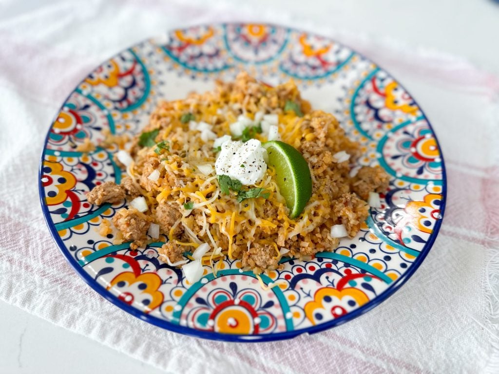 Low Carb Salsa Turkey Skillet - Julia Pacheco